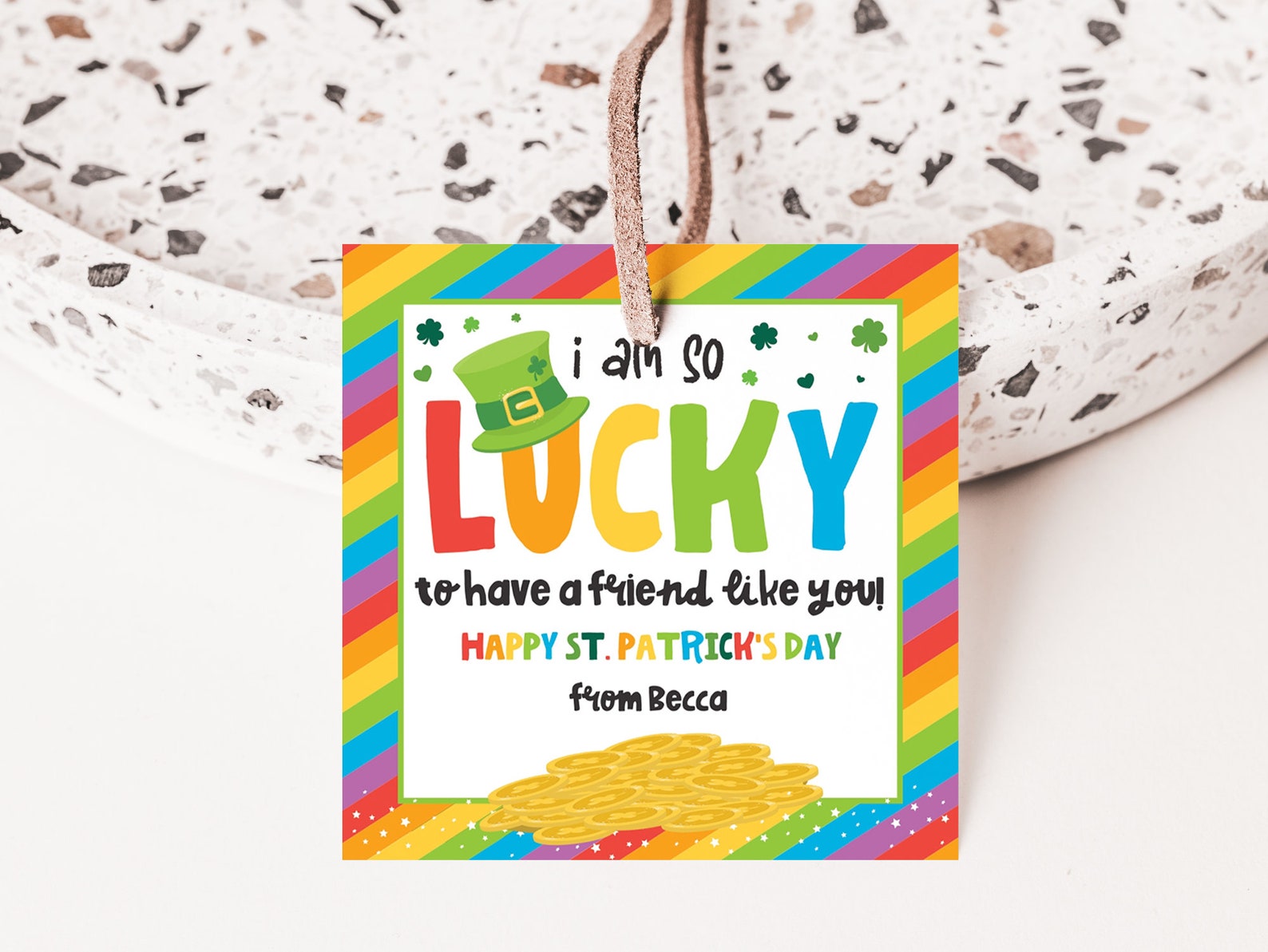 Editable St. Patrick's Day Gift Tag Happy St. Patrick's Day Tag, St ...