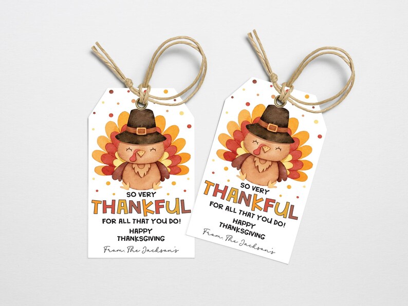 Editable Thanksgiving Turkey Gift Tag: Employee/teacher Appreciation ...