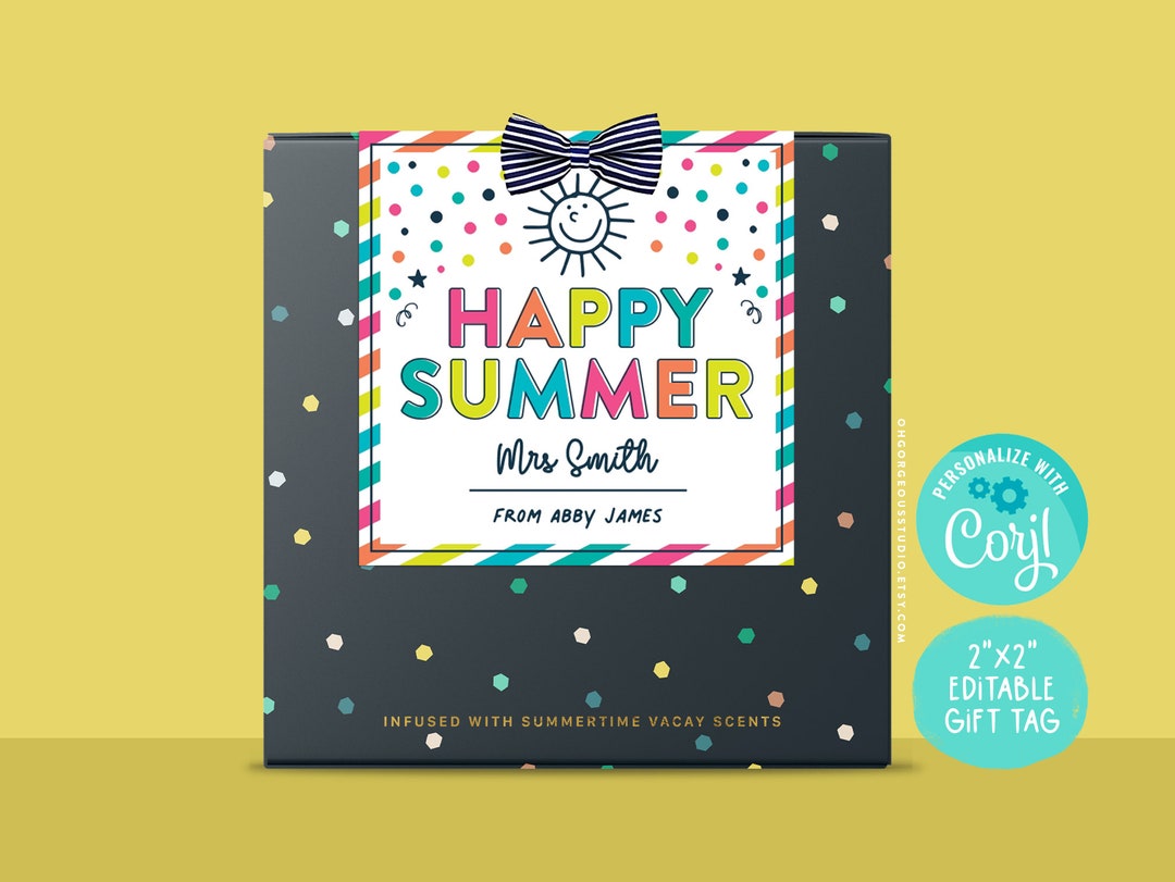 Happy Summer Gift Tag: End of School Year, Teacher Thank You (printable ...
