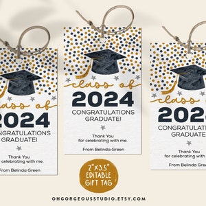 Class of 2024 Graduation Tag | Gift Tag for Grad, Graduation Gift Tag ...