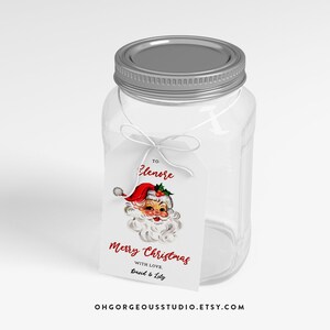 Editable Santa Christmas Gift Tag Template | Printable Holiday Label ...