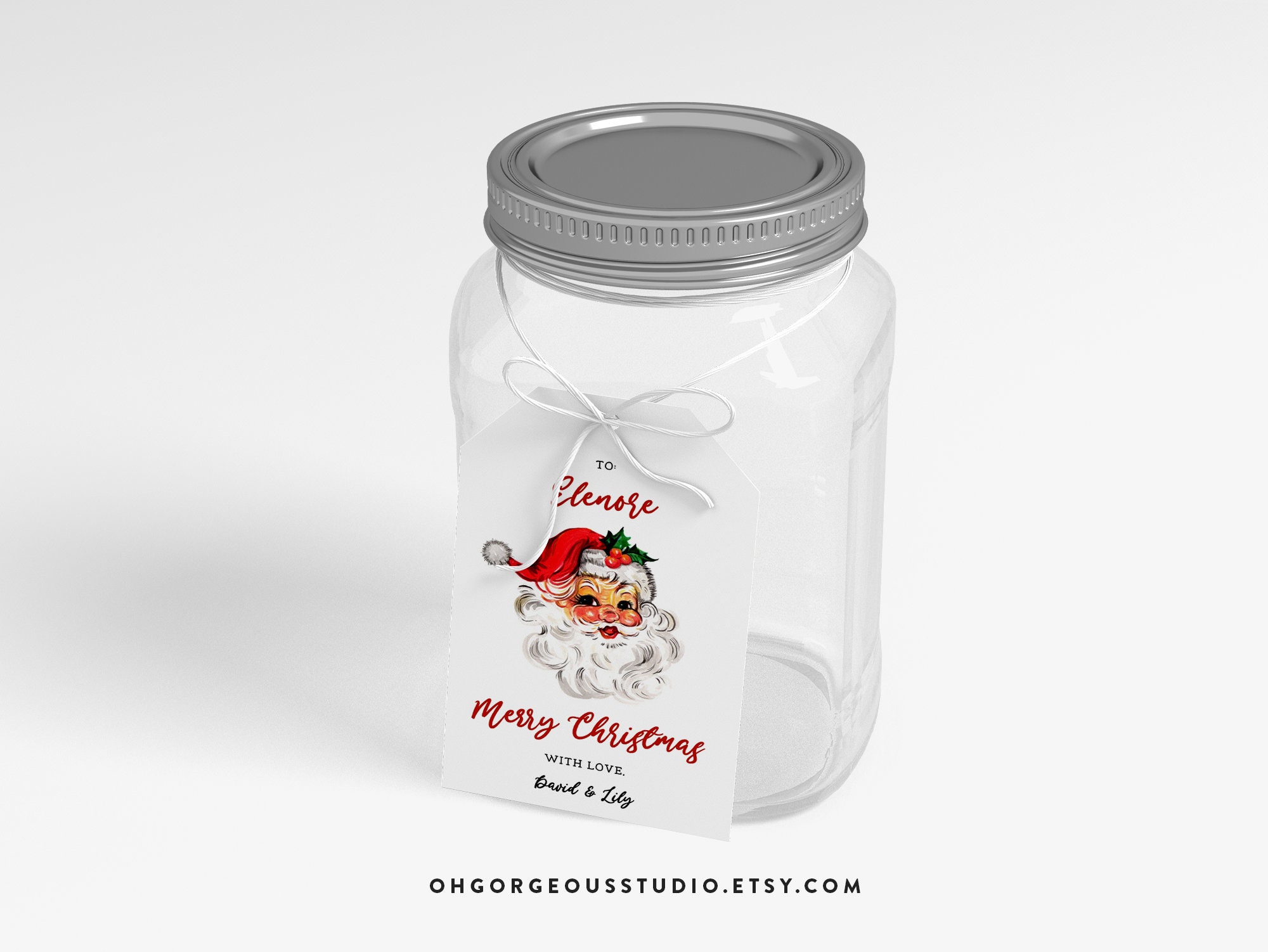 Editable Santa Christmas Gift Tag Template | Printable Holiday Label ...