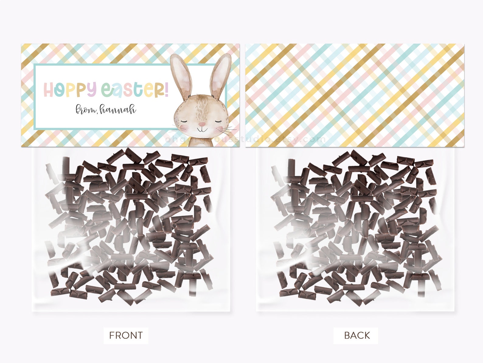 Happy Easter Editable Treat Bag Toppers, Printable School Easter Gift ...