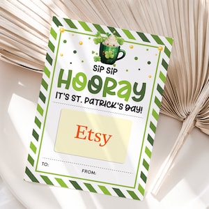 St. Patrick's Day Teacher Appreciation Gift Card Holder Template ...
