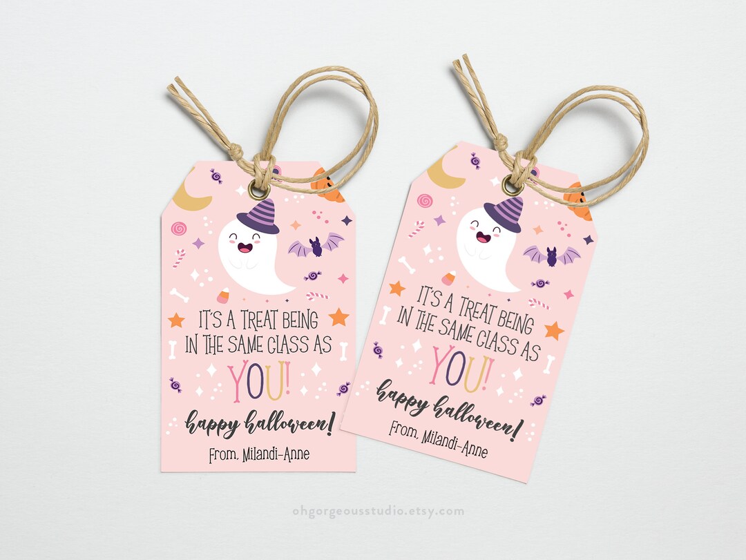 Halloween Class Gift Tag: Spooktacular Treat (printable) - Etsy