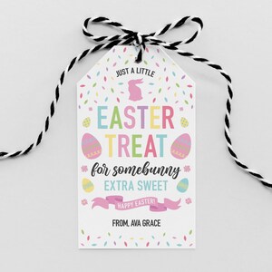 Personalized Easter Treat Tag Printable (corjl Editable, PDF) - Etsy