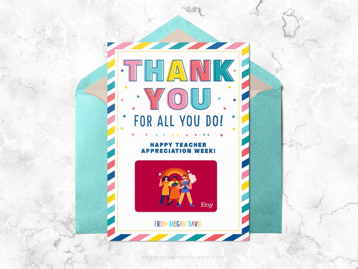 Printable Teacher Appreciation Card Teacher Appreciation - Etsy