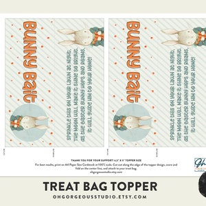 Easter Bunny Bait Bag Toppers: Printable Treat Bag Activity (PDF) - Etsy
