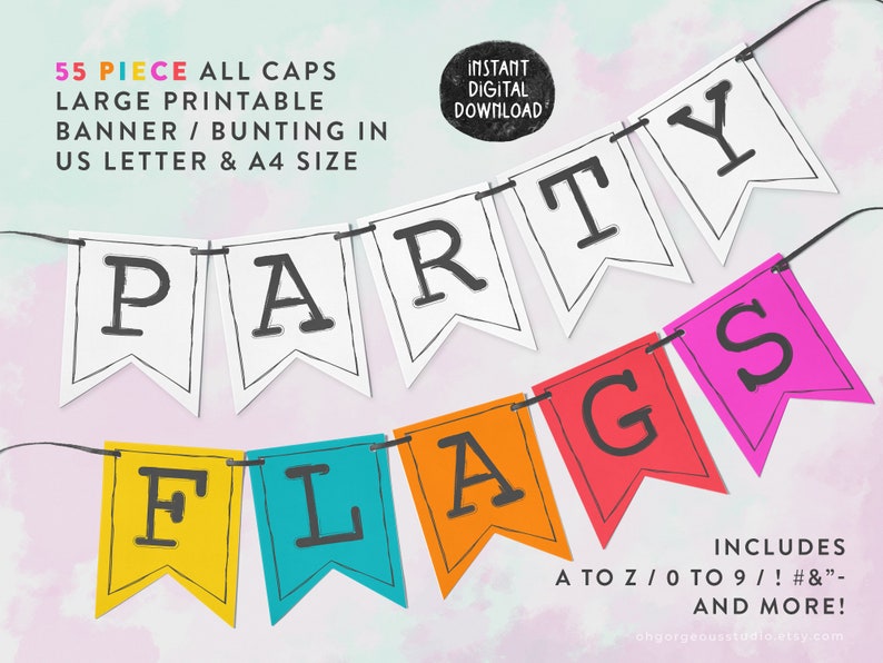 Printable Birthday Party Banner Birthday Wall Banner - Etsy