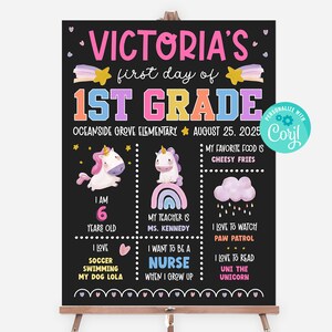 First Day of School Sign Editable Template, Last Day of School ...