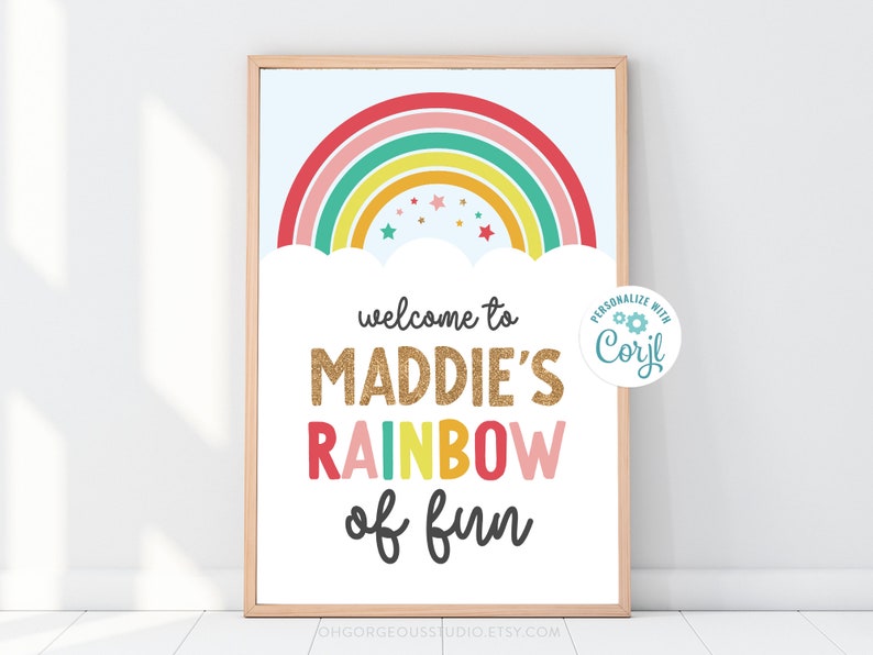 Editable Rainbow Welcome Sign: Custom Classroom Decor (printable) - Etsy