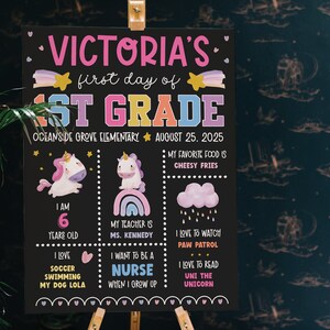 First Day of School Sign Editable Template, Last Day of School ...