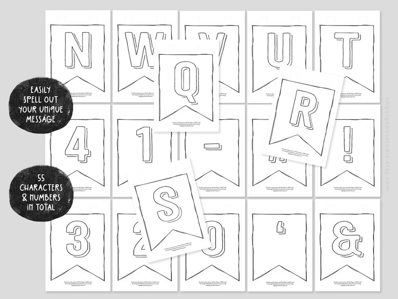 Fun Font Printable Party Banner Instant Download Letter Banner Baby ...