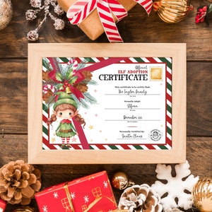 Cute Elf Adoption Certificate | Editable Christmas Elf Adoption Letter ...