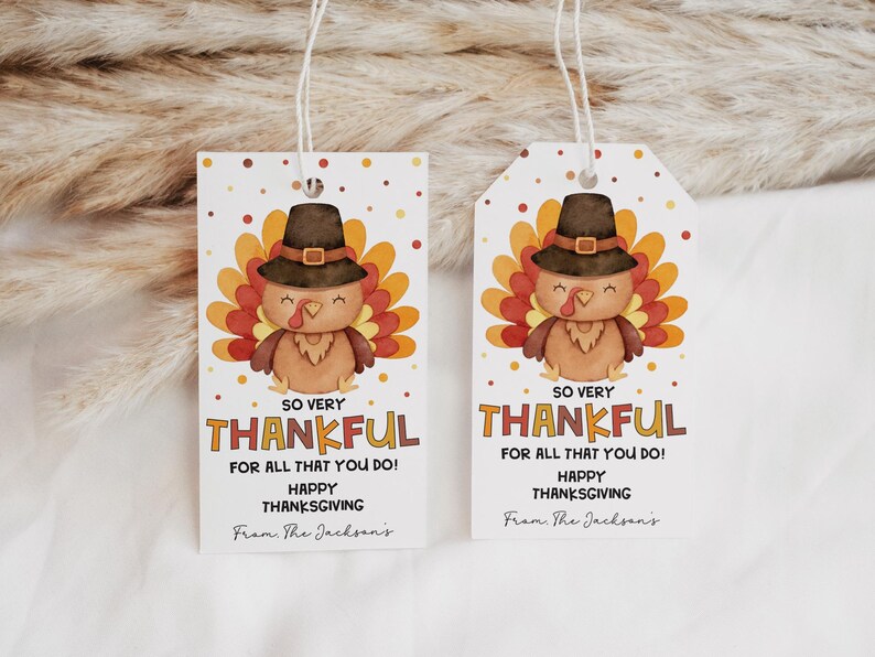 Editable Thanksgiving Turkey Gift Tag: Employee/teacher Appreciation ...
