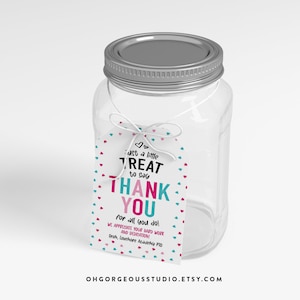 Printable Thank You Gift Tag: Editable Employee Appreciation (PDF) - Etsy