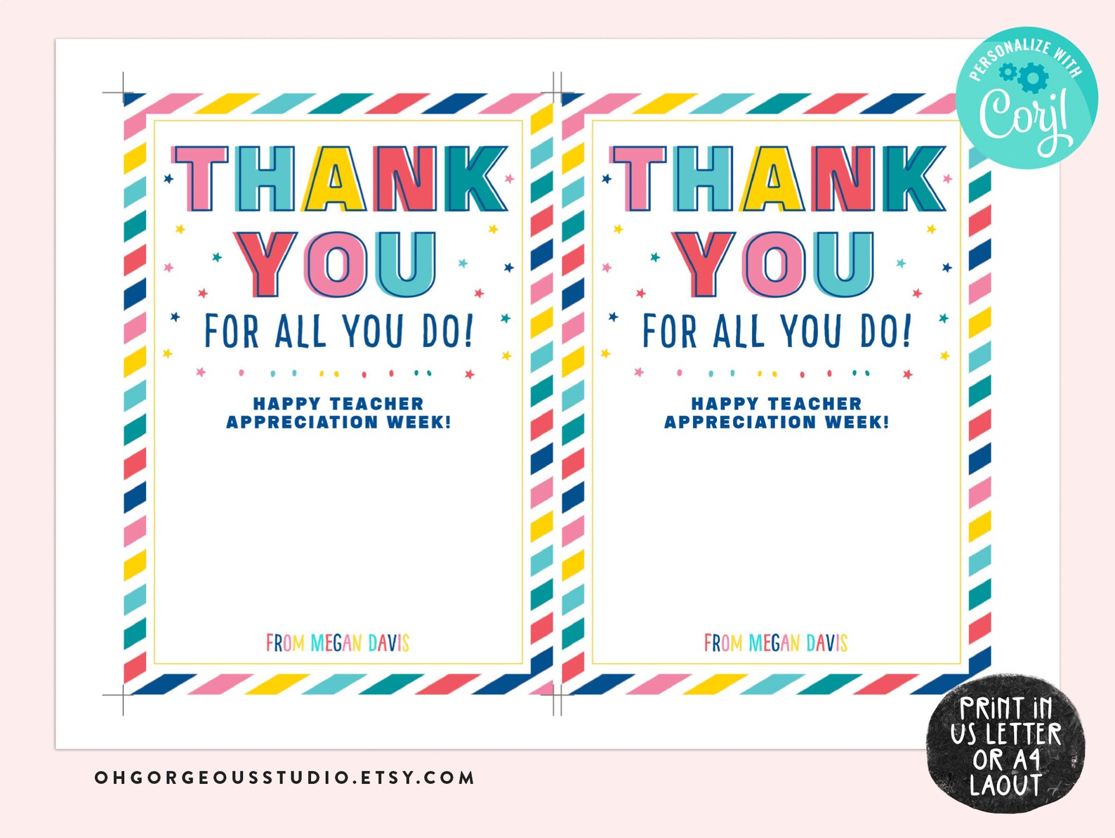 Printable Teacher Appreciation Card Teacher Appreciation Gift Card ...