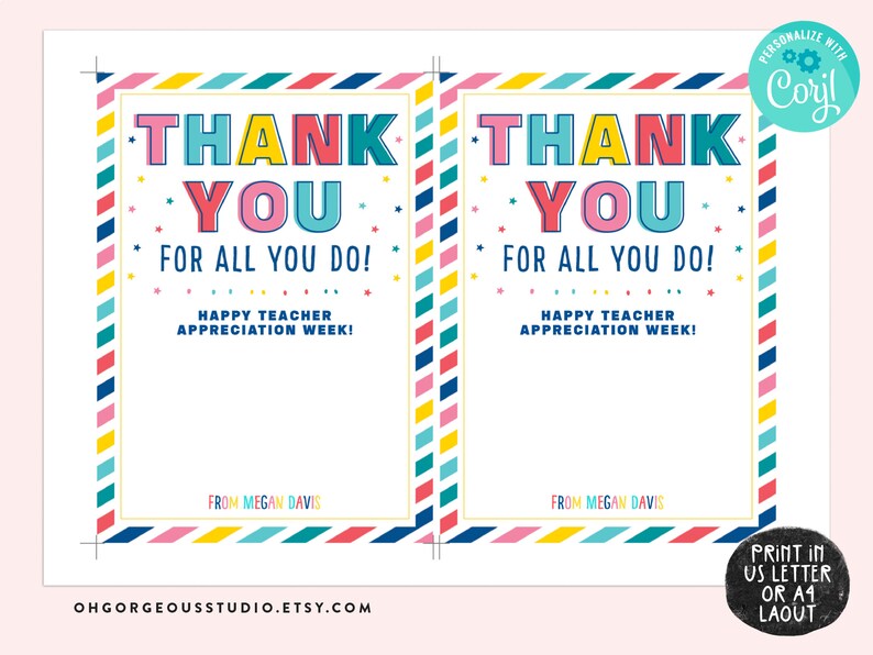 Printable Teacher Appreciation Card Teacher Appreciation Gift Card ...