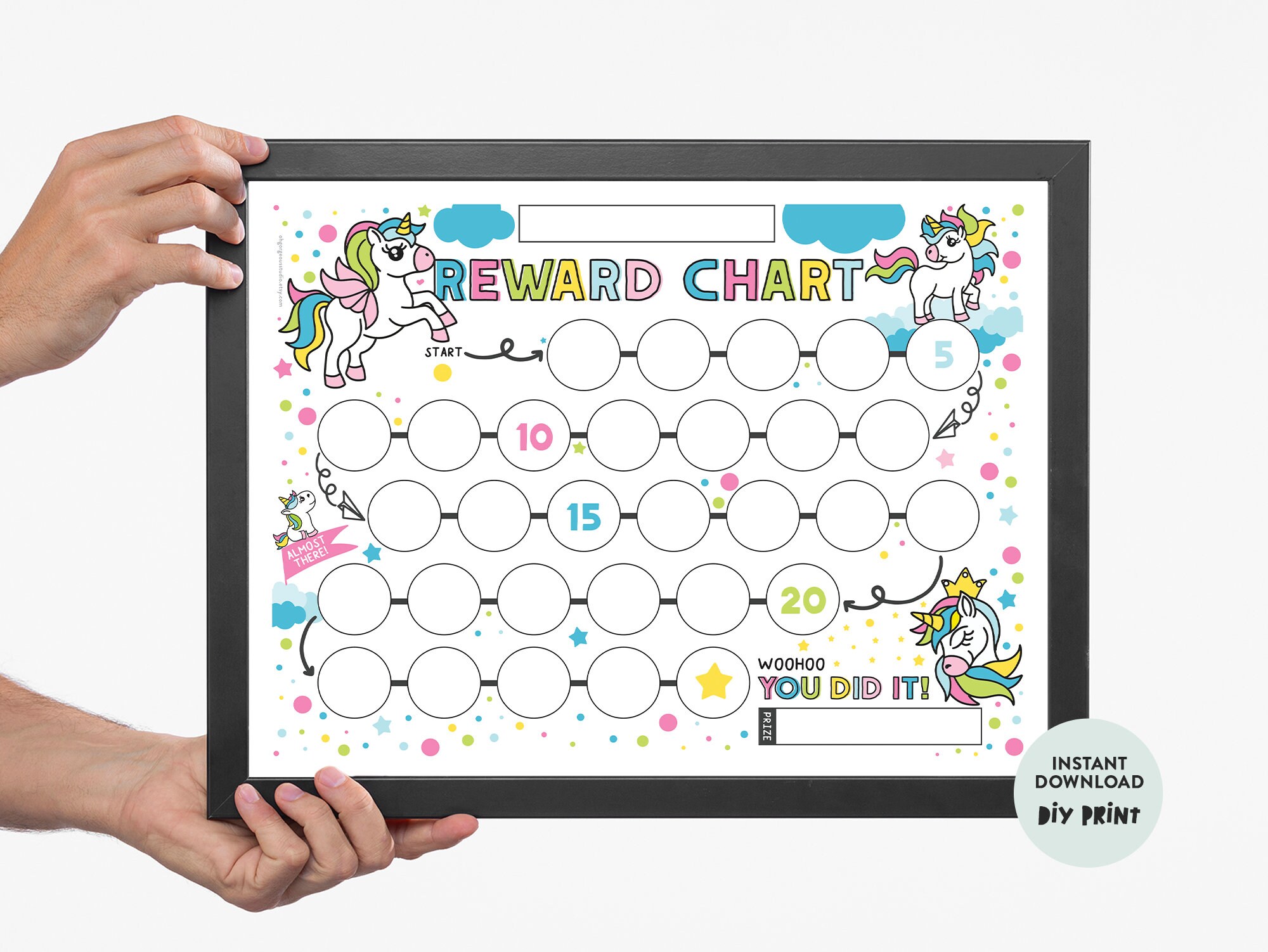 Unicorn Reward Chart Printable Unicorn Behavior Chart, Girl Daily Chore ...