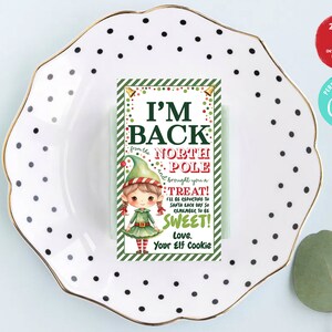Elf I Am Back Gift Tags | Christmas Elf Tradition Printable Gift Tag ...