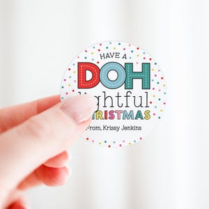 Printable DOH Lightful Christmas Playdough Sticker Christmas Holiday ...