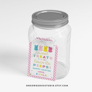 Printable Sweet Treat for My Favorite PEEP | Kids Easter Holiday Gift ...