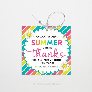 Teacher Appreciation Gift Tag | Summer Break Thanks for All You Do ...