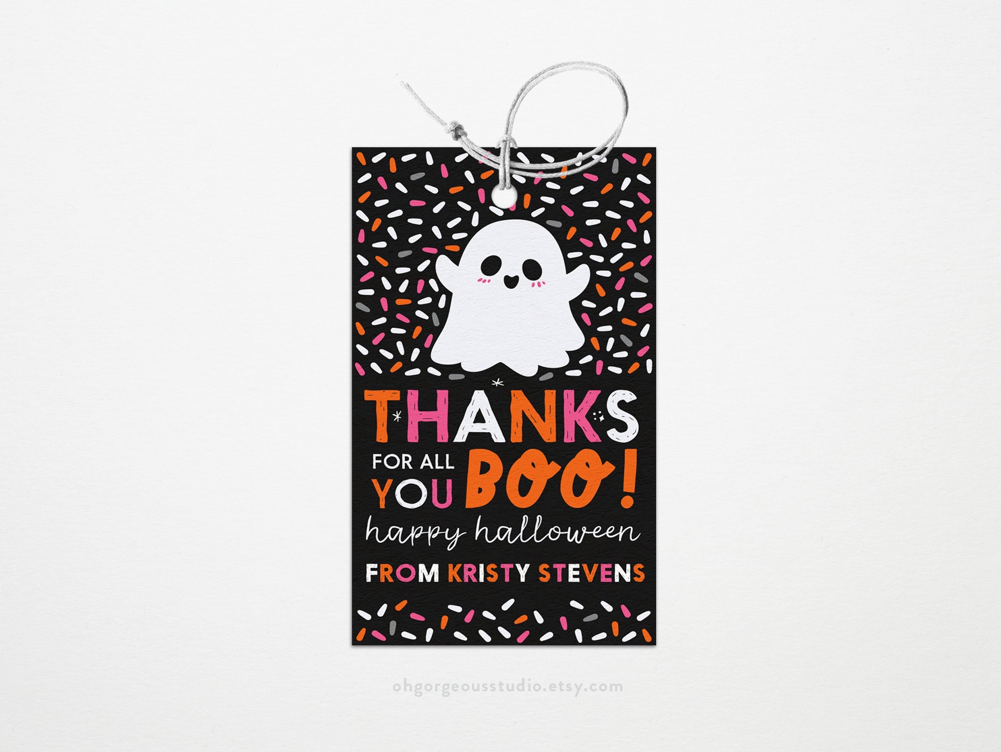 Printable Thanks for All You Boo Halloween Gift Tag - Etsy