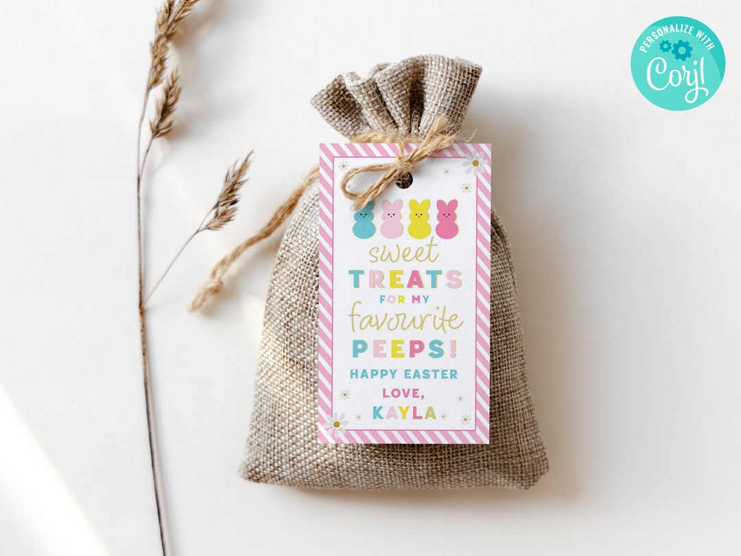 Printable Sweet Treat for My Favorite PEEP | Kids Easter Holiday Gift ...