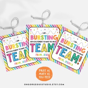 Back to School Gift Tag: Team Teacher Staff (corjl Editable, PDF) - Etsy