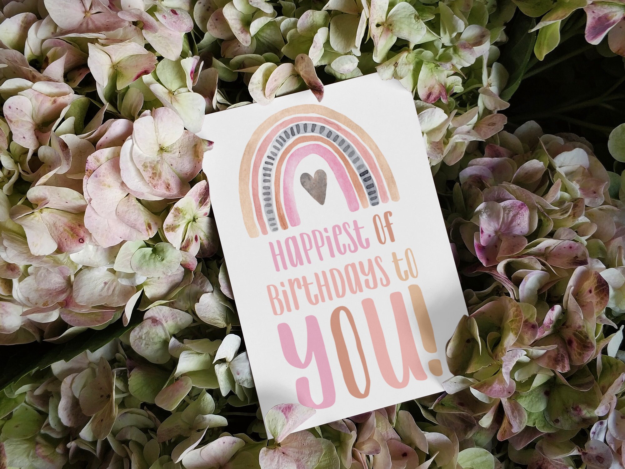 Rainbow Printable Birthday Invitation Pink Blush Boho Rainbow Birthday ...