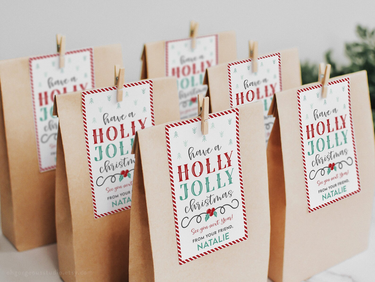 Have A Holly Jolly Christmas Tag | Printable Christmas Gift Tag, Class ...