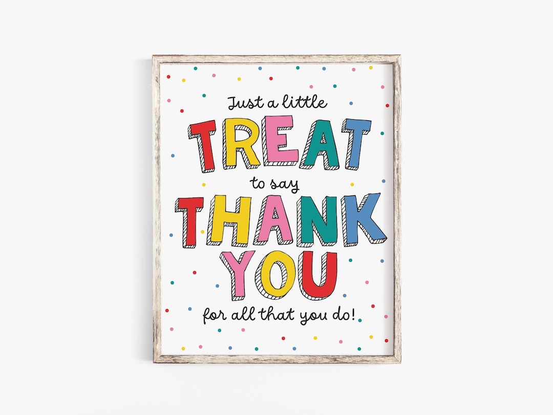 Appreciation Treat Table Sign | Teacher Staff Thank You (printable) - Etsy