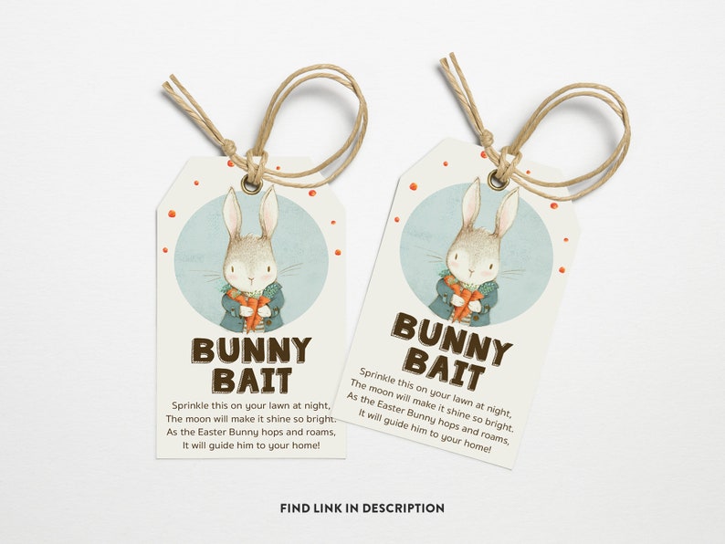 Easter Bunny Bait Bag Toppers: Printable Treat Bag Activity (PDF) - Etsy