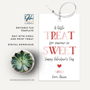 Printable Valentine's Day Gift Tag | A Little Treat for Someone Sweet ...