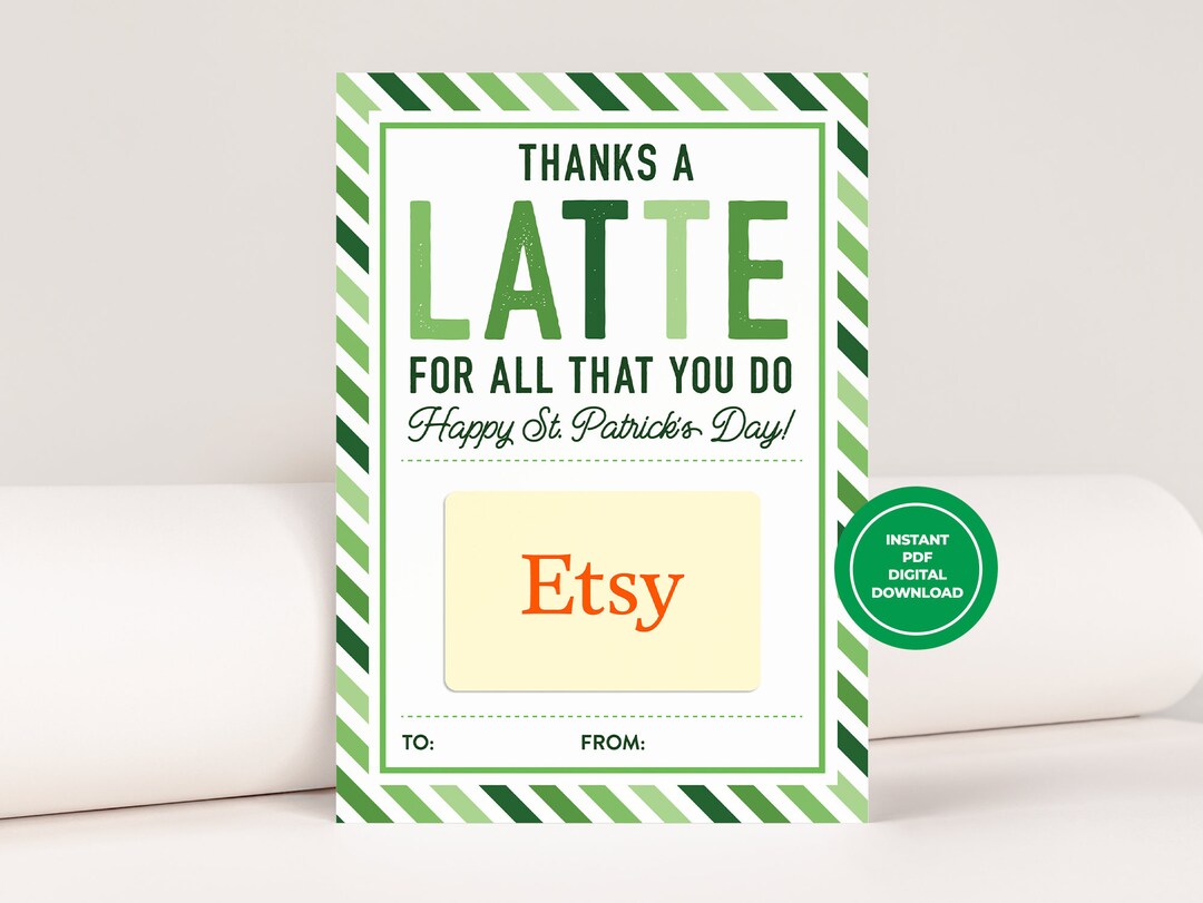 St. Patrick's Day Teacher Appreciation Gift Card Holder Template ...
