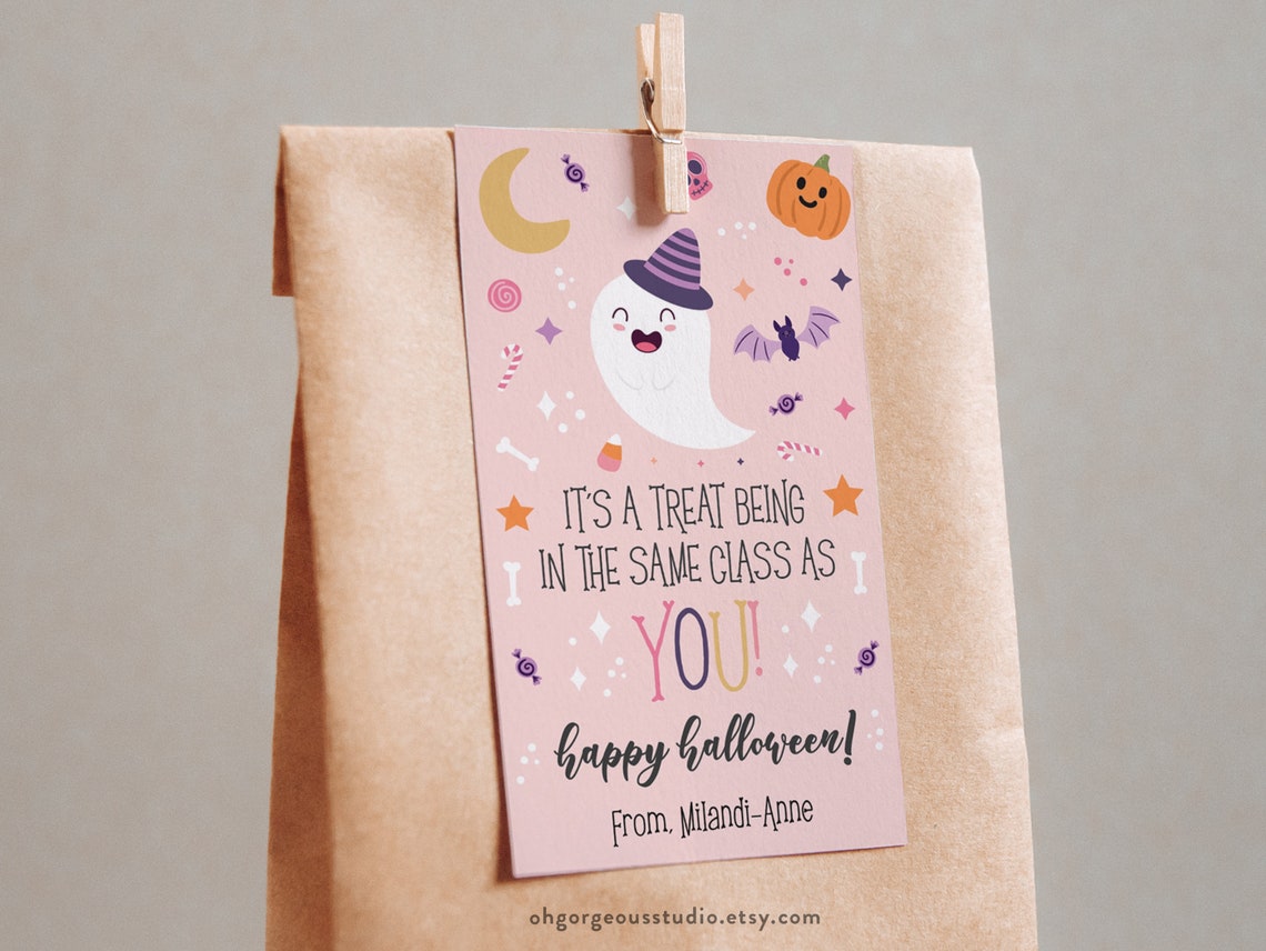 Halloween Class Gift Tag: Spooktacular Treat (printable) - Etsy