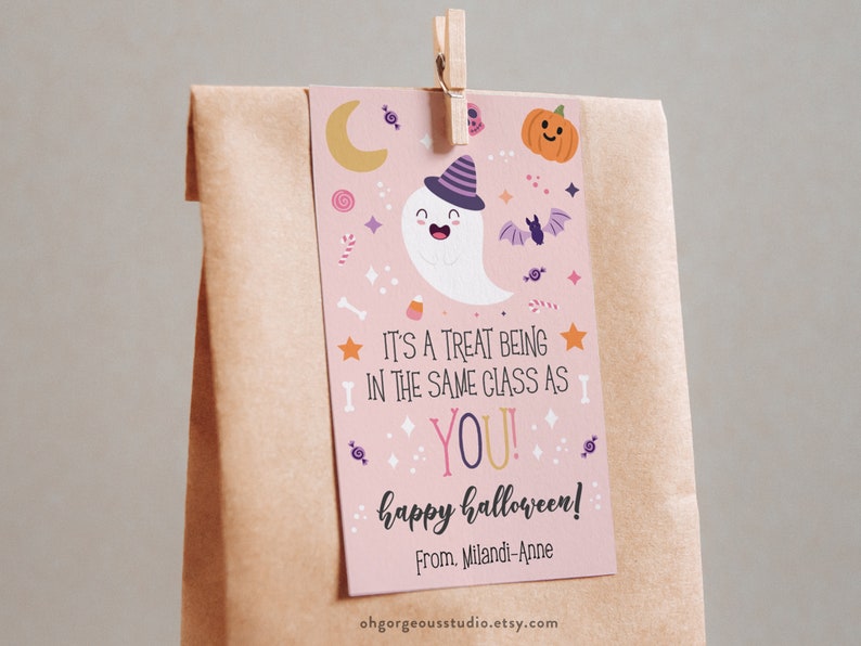 Halloween Class Gift Tag: Spooktacular Treat (printable) - Etsy