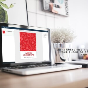 Red Holiday Gift Tag Template | Instant Download, Printable Merry ...