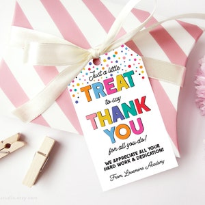 Printable Thank You Gift Tag | Editable Gift Tag for Employee ...