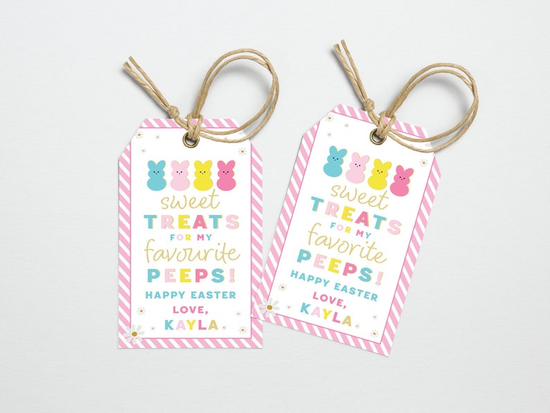 Printable Sweet Treat for My Favorite PEEP Kids Easter Holiday Gift Tag ...