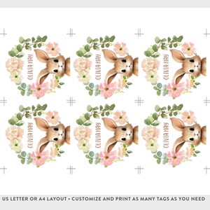 Printable Easter Basket Gift Tag Instant Download Cute Easter Bunny ...