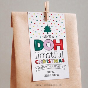 Christmas Playdough Gift Tag: DOH Lightful Printable (PDF) - Etsy