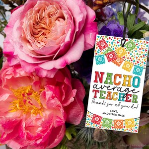 Nacho Average Teacher Gift Tag Template | Printable Mexican Themed ...