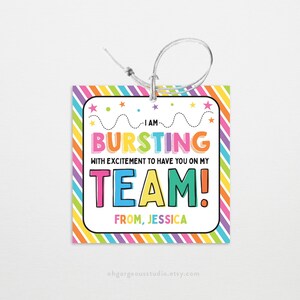 Back to School Gift Tag: Team Teacher Staff (corjl Editable, PDF) - Etsy