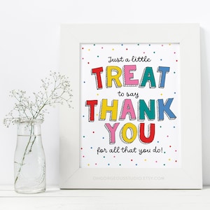 Appreciation Treat Table Sign | Teacher Staff Thank You (printable) - Etsy