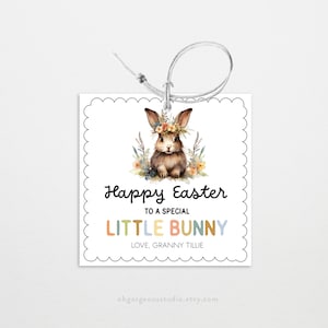 Kids Easter Basket Gift Tag | Happy Easter to A Special Little Bunny ...