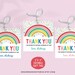 Rainbow of Fun Thank You Tag Printable Birthday Favor - Etsy