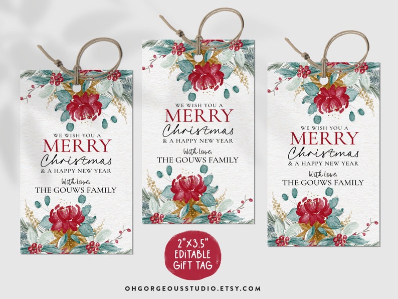 Merry Christmas Gift Tag Printable Printable Christmas Gift Tag ...