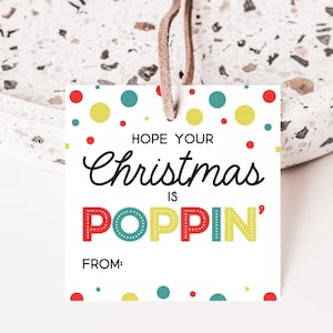 Hope Your Christmas is Poppin' Printable Tag | Pop Toy or Popcorn ...